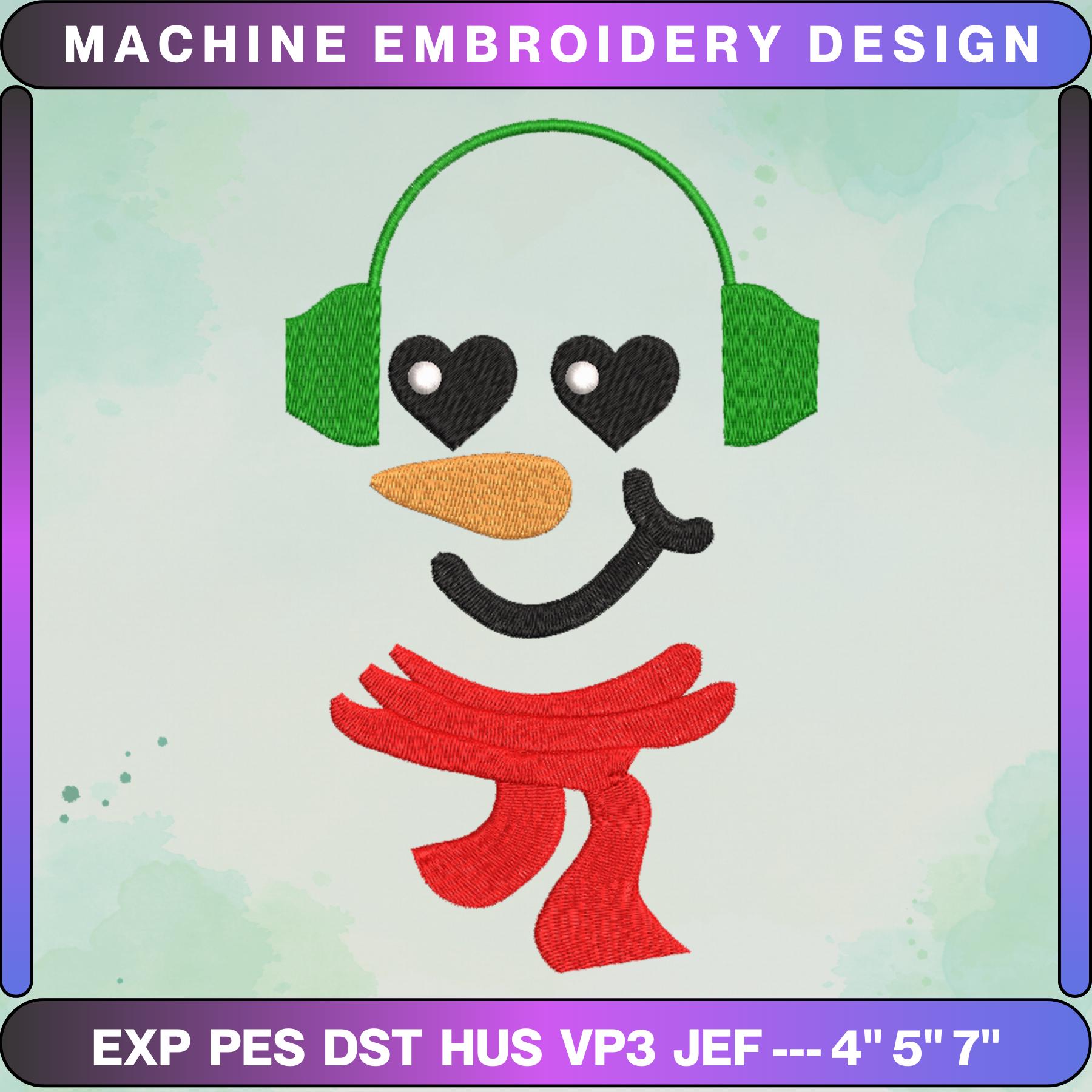 Headset Snowman Embroidery Designs, Christmas Embroidery Des | Inspire ...