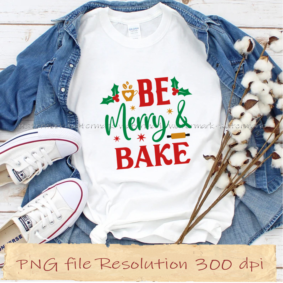 Be merry & bake svg, png, cricut, Instantdownload | Inspire Uplift