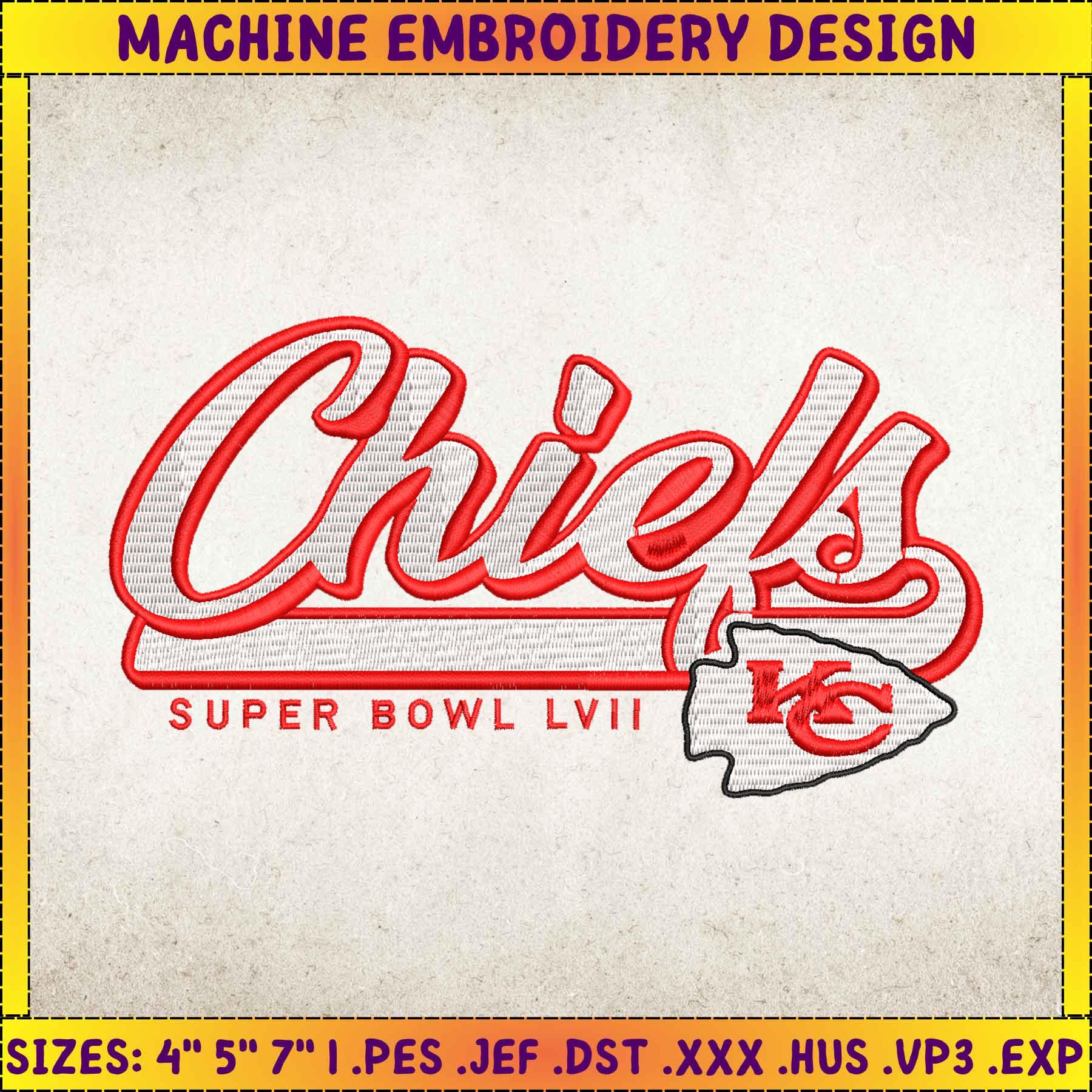 NFL Kansas City Chiefs Logo Embroidery Design, NFL Football | Inspire ...