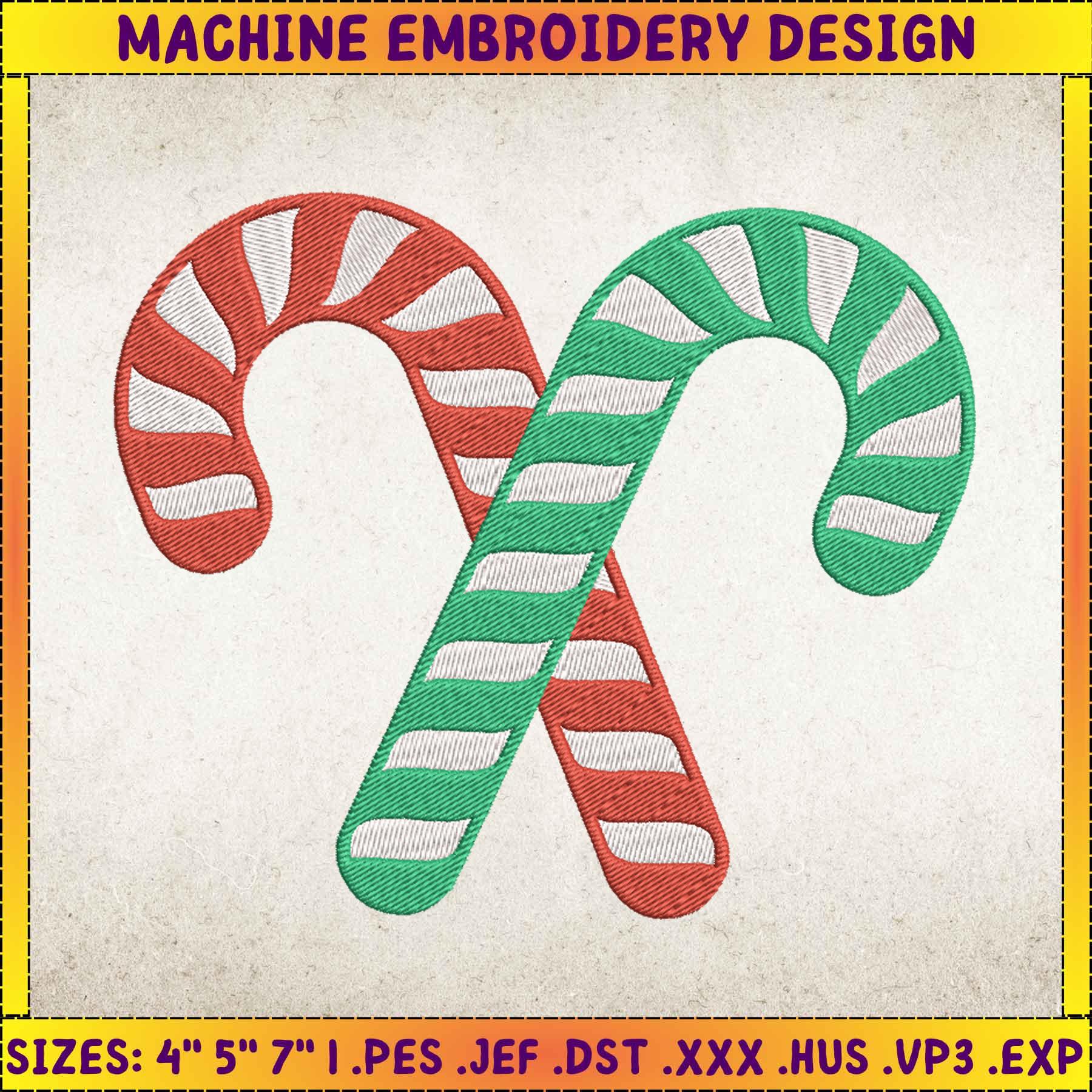 Candy Cane Embroidery Designs, Christmas Embroidery Designs, | Inspire ...