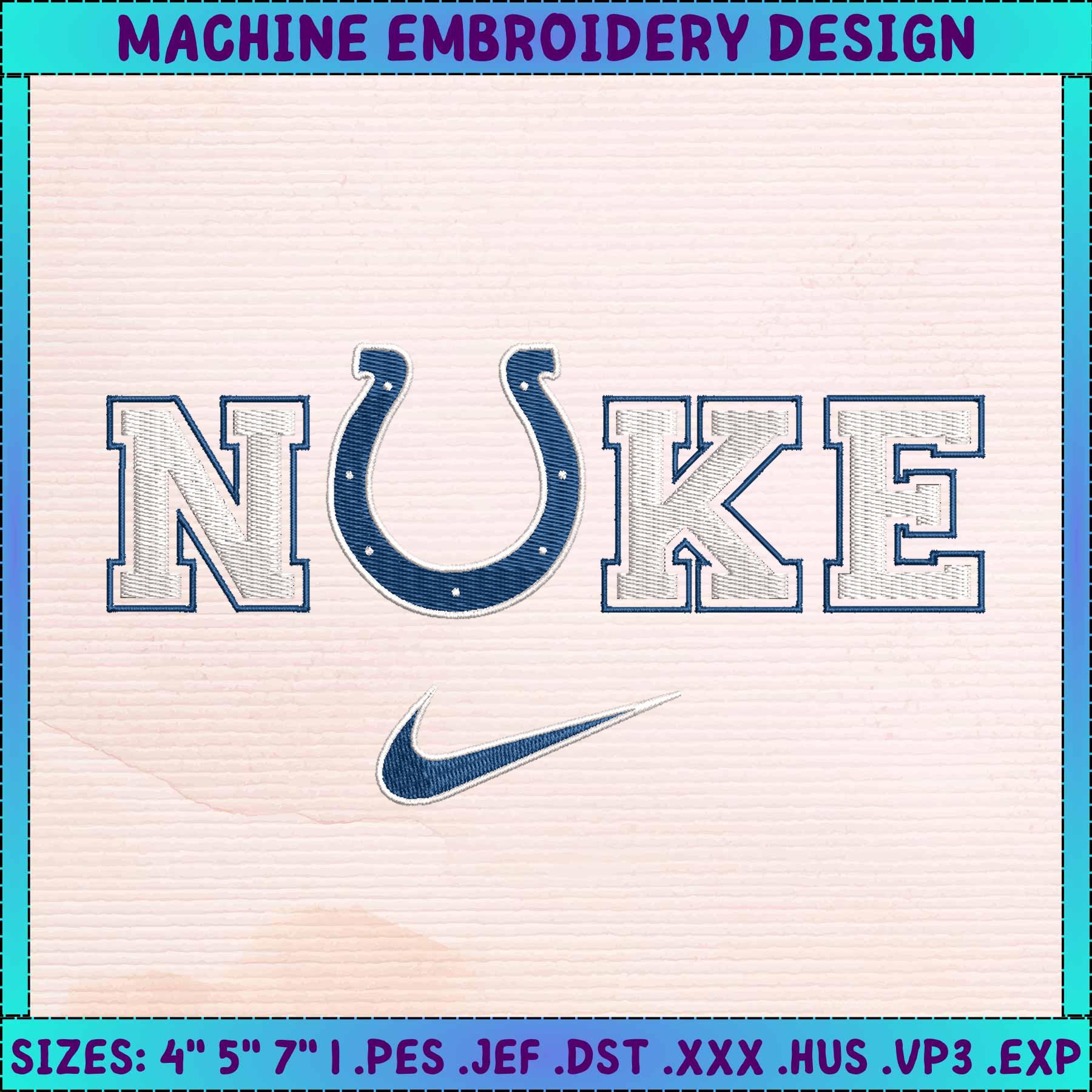NIKE NFL Indianapolis Colts Logo Embroidery Design, NIKE NFL | Inspire ...