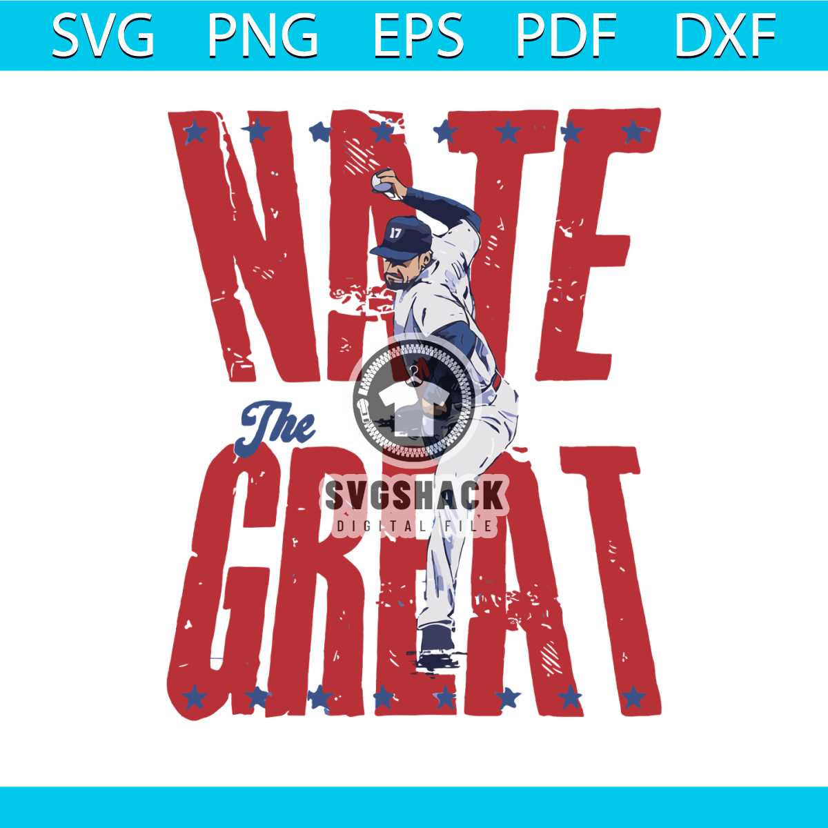 Nathan Eovaldi Texas Nate The Great SVG File For Cricut - Inspire Uplift