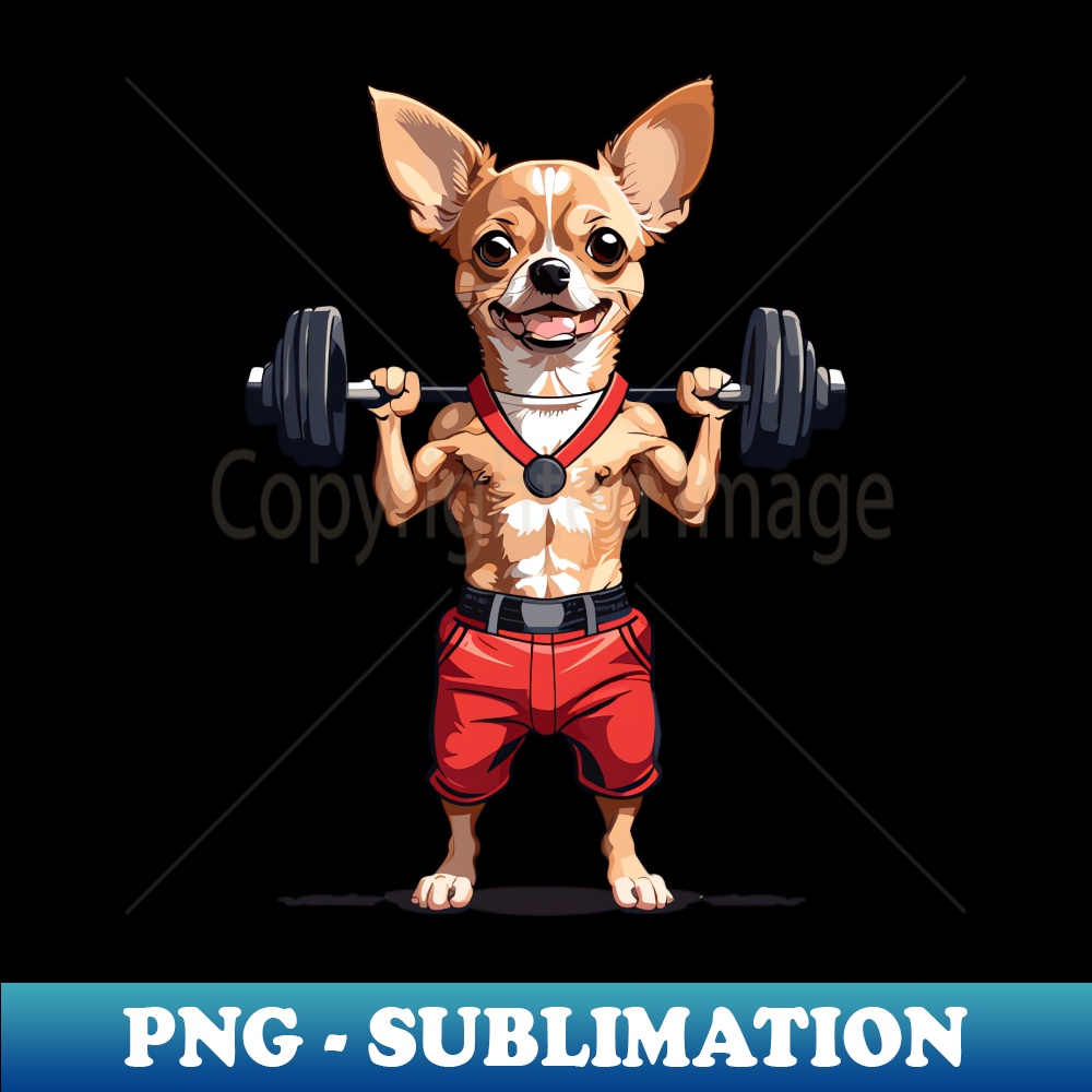 Muscular Chihuahua Dog - Retro PNG Sublimation Digital Downl - Inspire ...