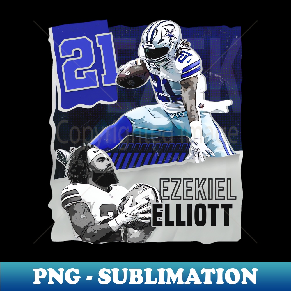 Ezekiel Elliott football Poster Style - PNG Transparent Digi | Inspire ...