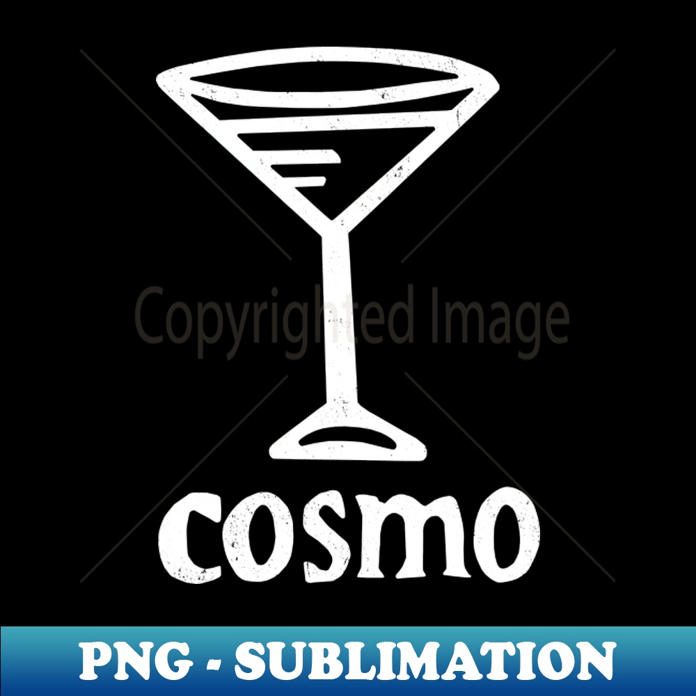 Cosmo Cocktail Cosmopolitan Linocut Art - Premium PNG Sublim | Inspire ...
