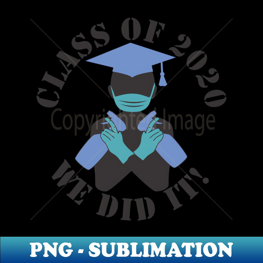 Class of 2020 We Did It - Mask Graduation Cap Funny Blue - M - Inspire ...