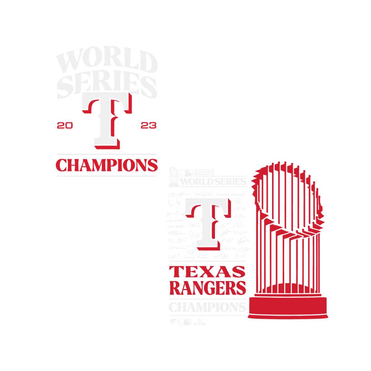 Texas Rangers World Series Champions Signature Roster SVG | Inspire Uplift