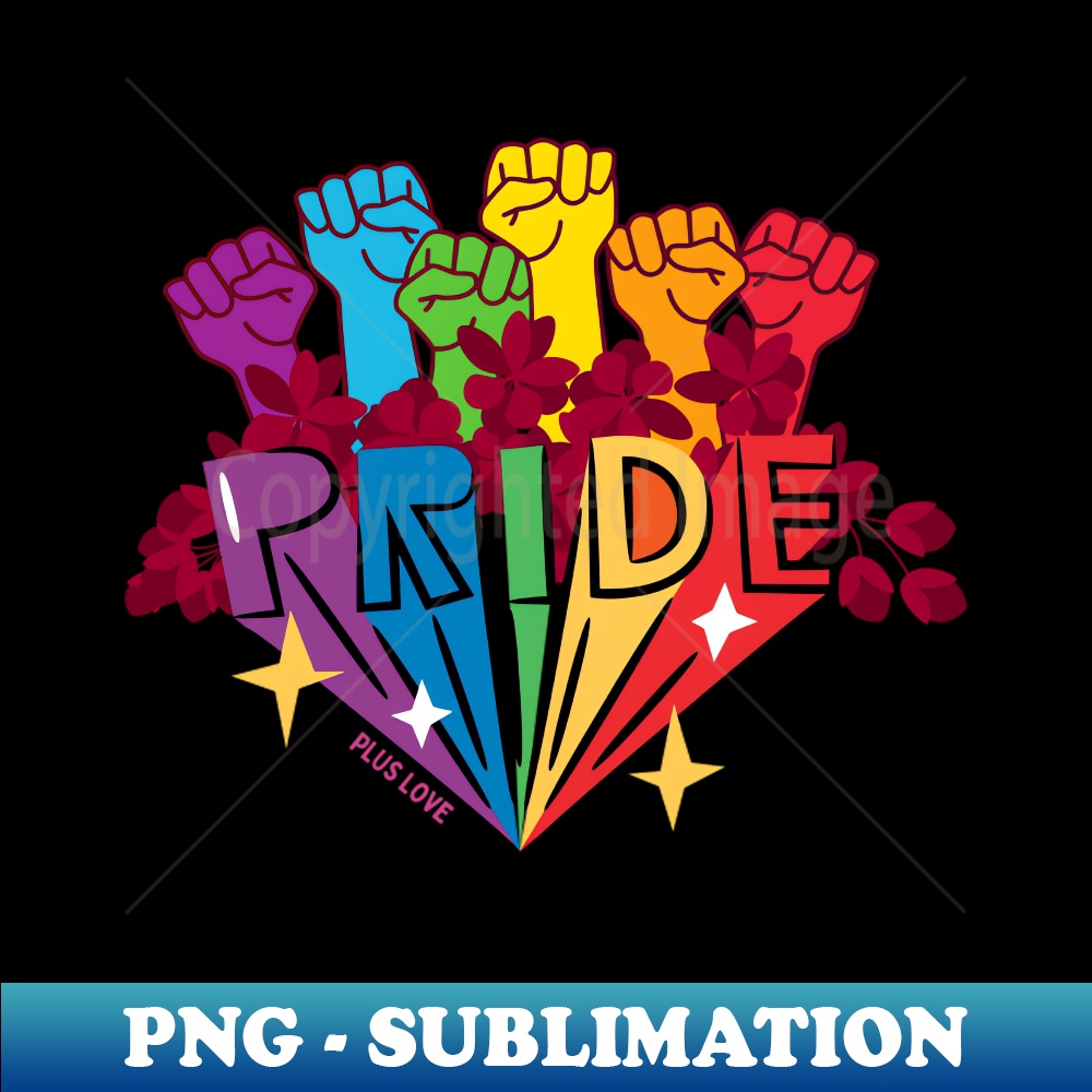 Pride Plus Love - PNG Transparent Sublimation Design - Spice | Inspire Uplift