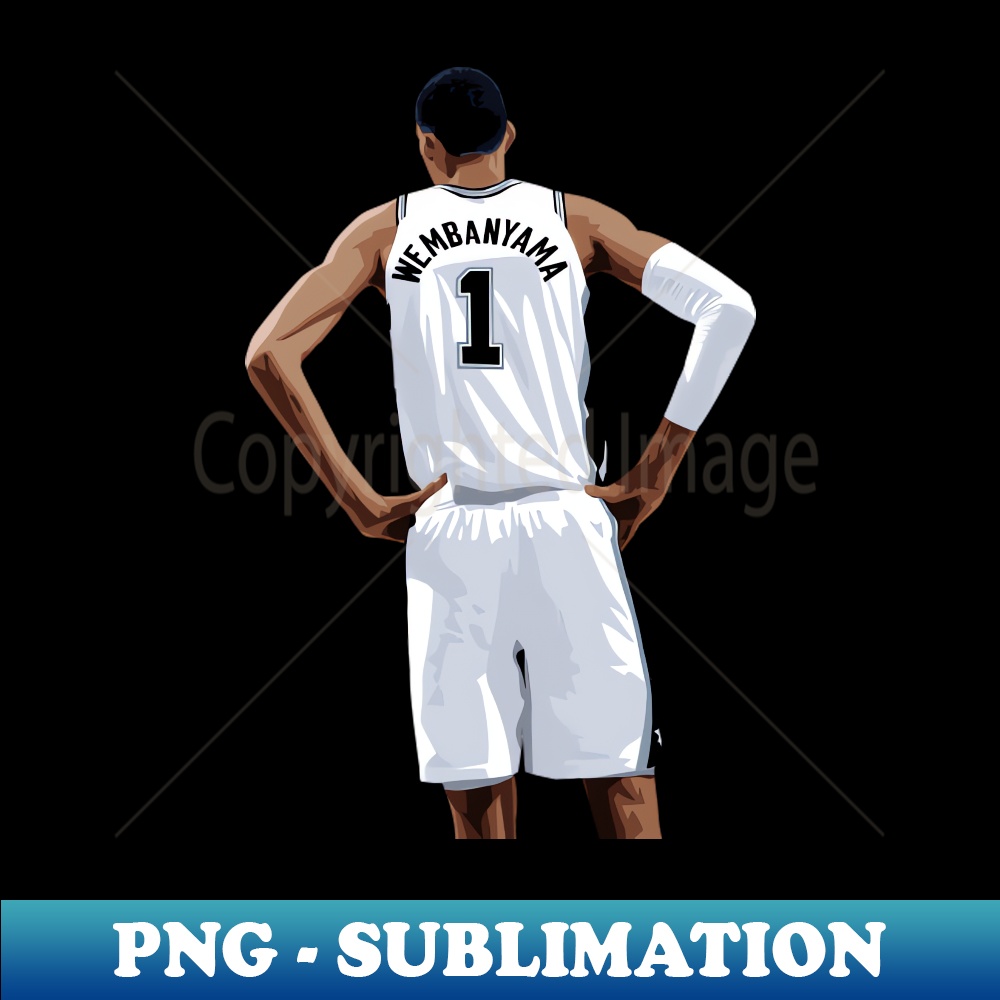 Victor Wembanyama Vector Back White Qiangy - Artistic Sublim | Inspire ...