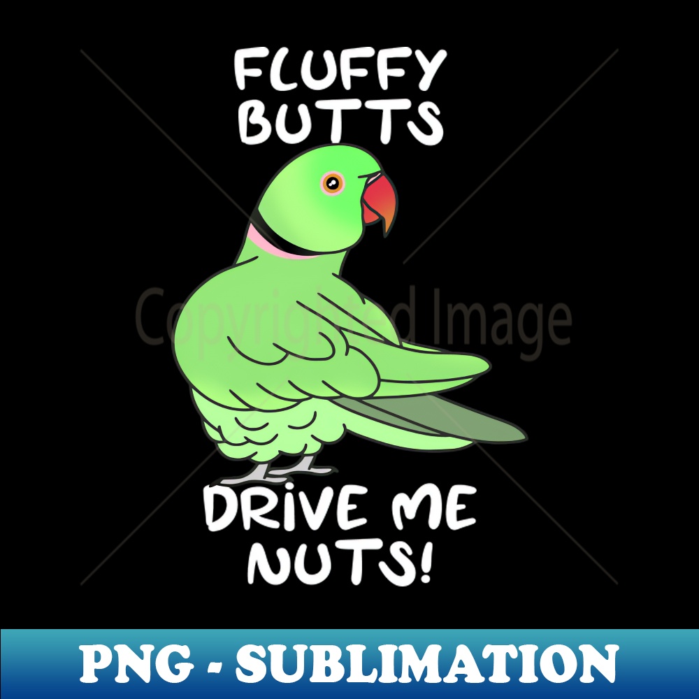 fluffy butts drive me nuts green ringneck - PNG Transparent | Inspire Uplift