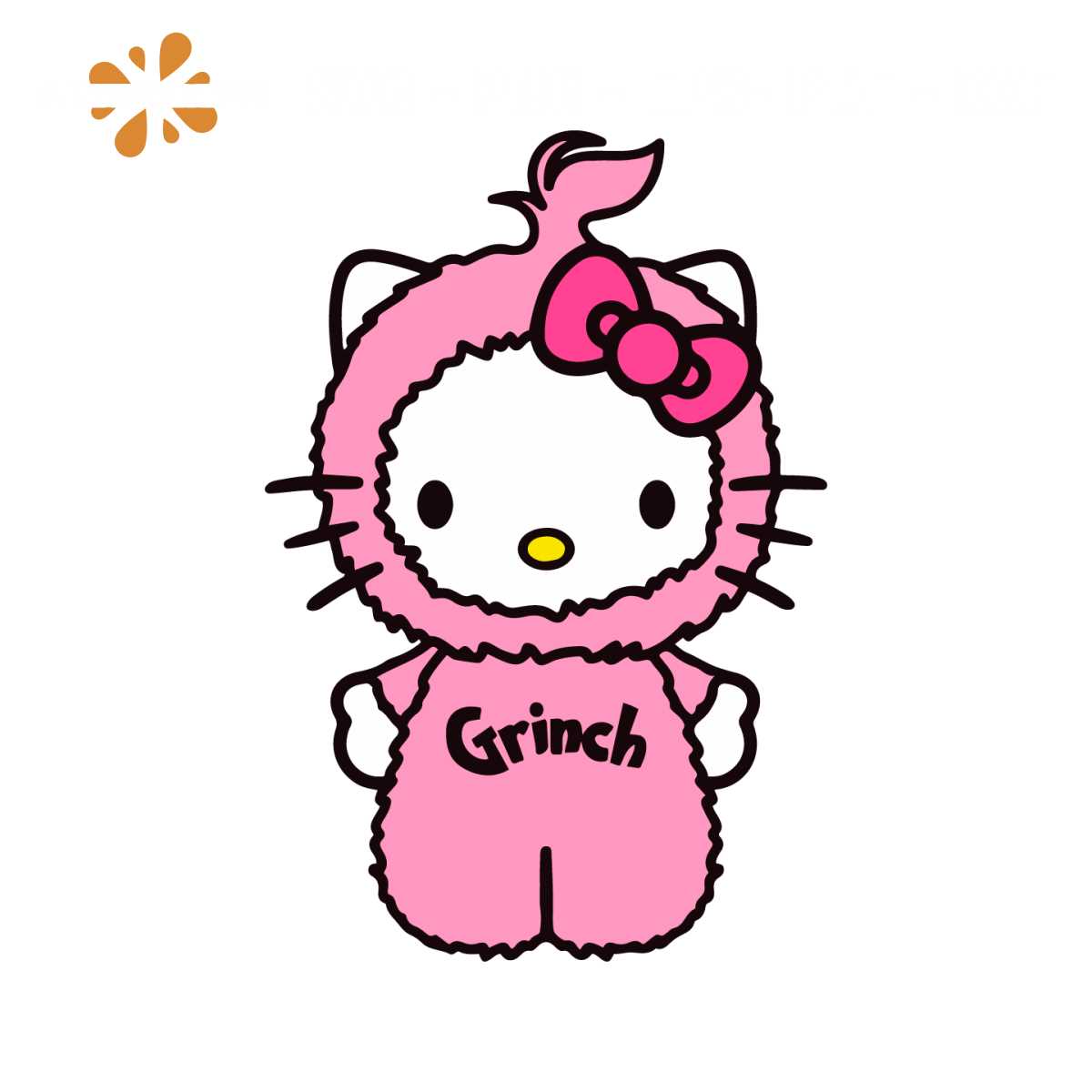 Pink Grinch Hello Kitty Christmas SVG Graphic Design File - Inspire Uplift