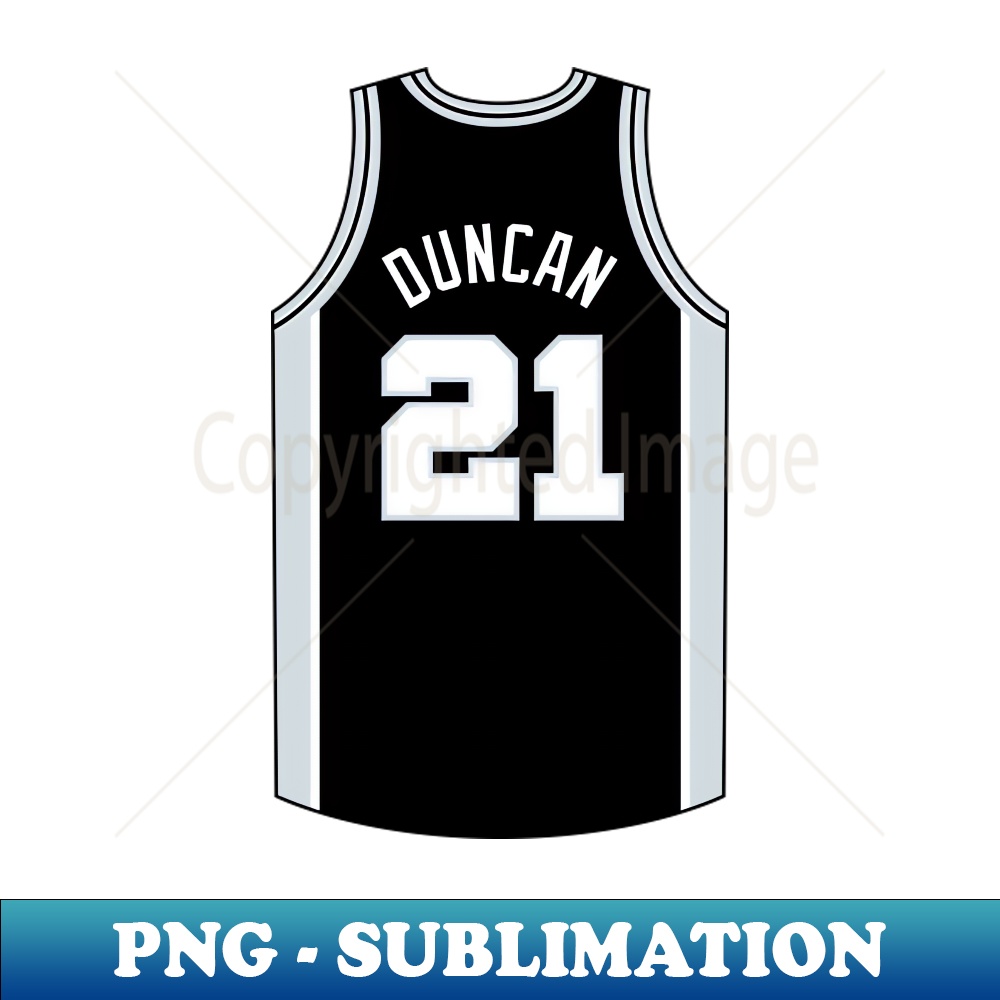 Tim Duncan San Antonio Jersey Qiangy - PNG Transparent Subli | Inspire ...