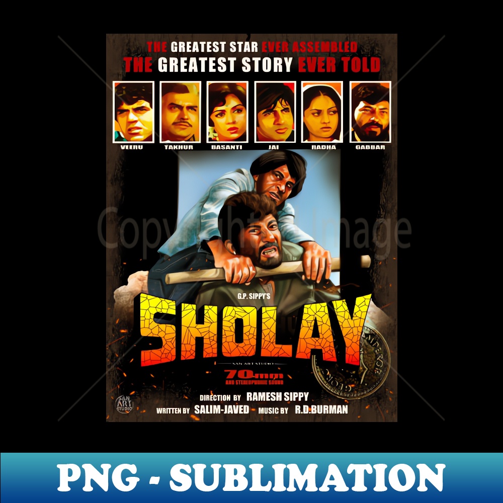 Sholay - Gabbar Singh and Jai - High-Resolution PNG Sublimat | Inspire ...