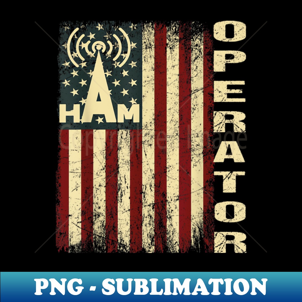 Patriotic USA Flag Ham Radio Amateur Radio Operator - Instan | Inspire ...