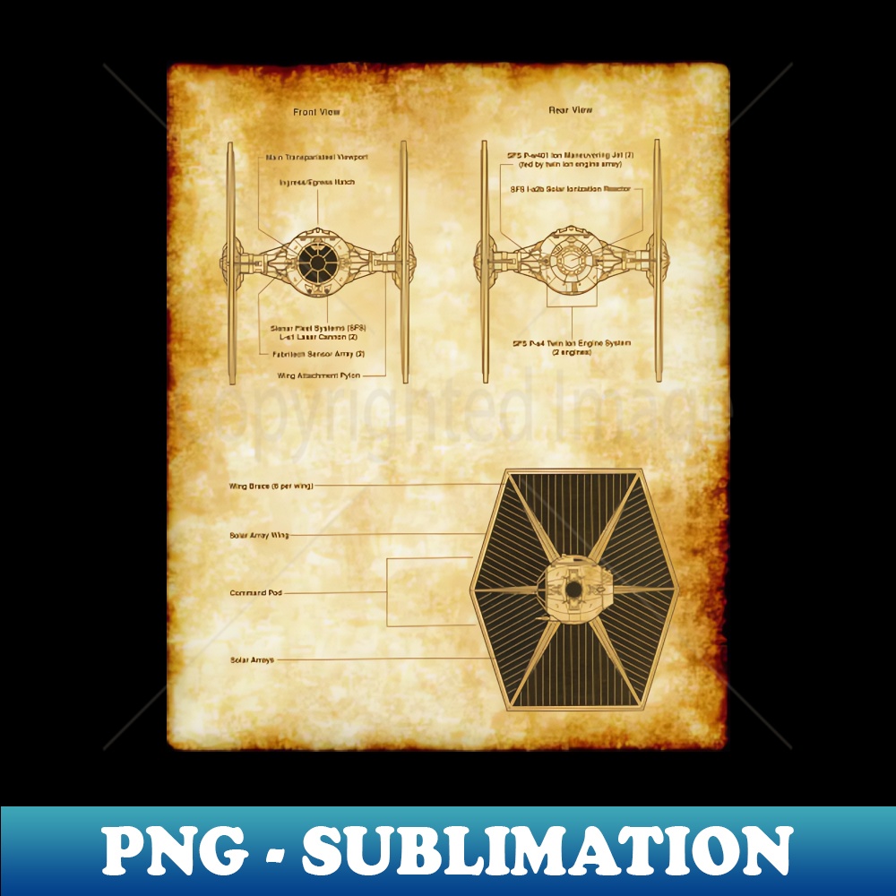 Bad Guys Fighter Craft Parchment Blueprint - Vintage Sublima | Inspire ...