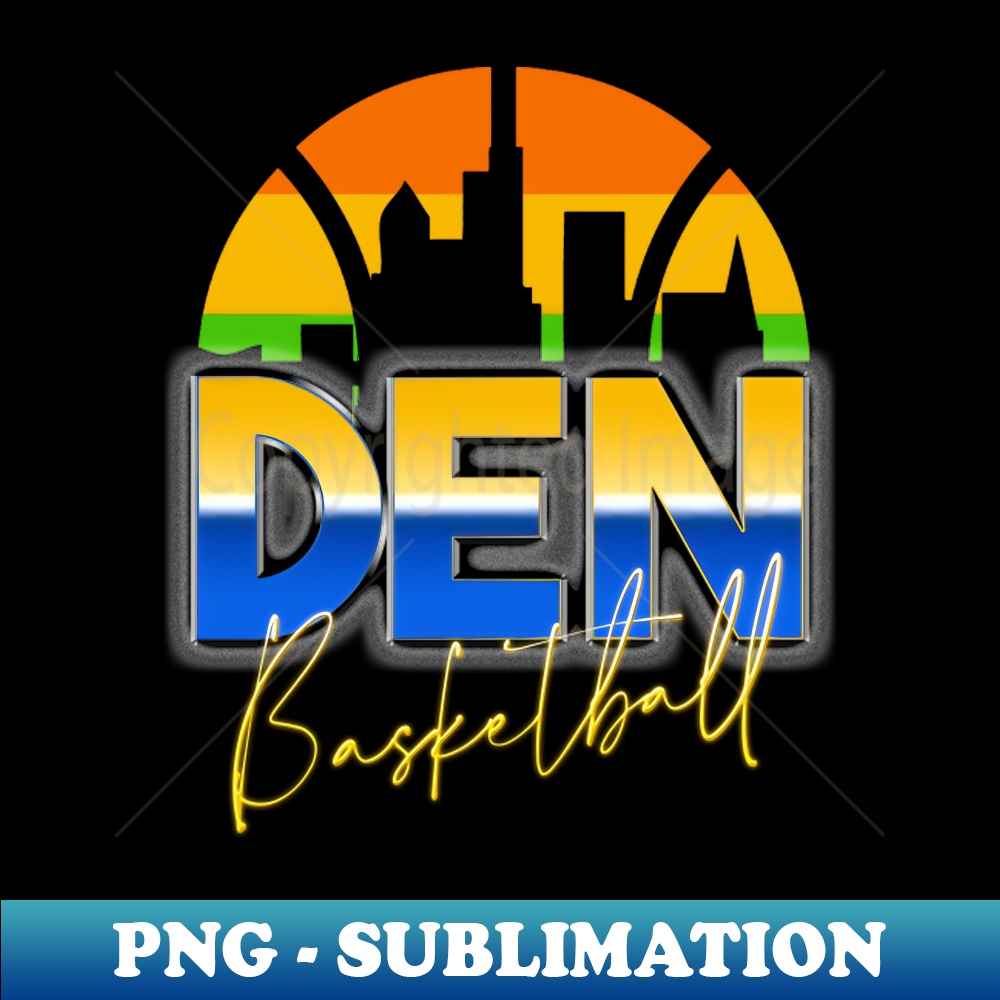 Denver Basketball Retro 90s Chrome Skyline - Special Edition | Inspire ...