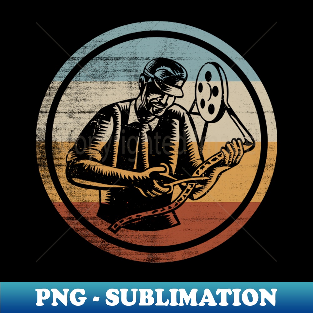 Retro Vintage Movie Editor Design Film Editor - Instant PNG | Inspire ...