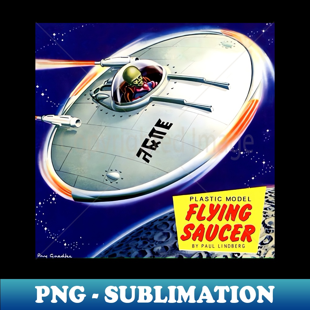 Vintage Lindberg Model Kit Box Art - Flying Saucer - Aesthet | Inspire ...