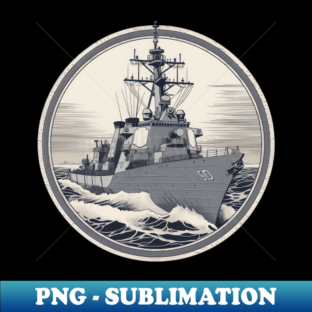 US navy destroyer ship - Signature Sublimation PNG File - De | Inspire ...