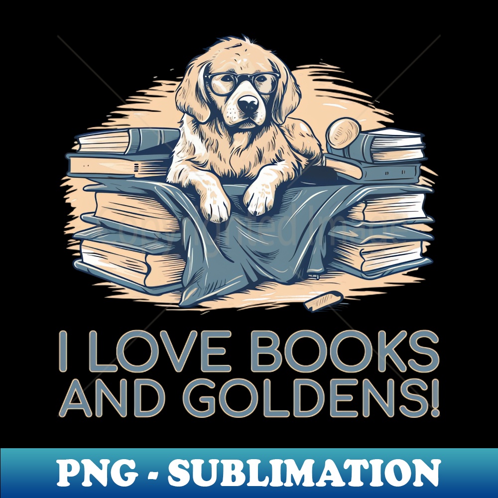 Golden Retriever Bookworm - A Cozy Design for Book Lovers - | Inspire ...