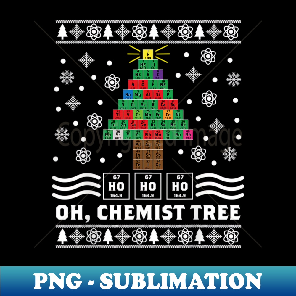 Oh Chemist Tree Funny Christmas Chemistry - Exclusive Sublim | Inspire ...