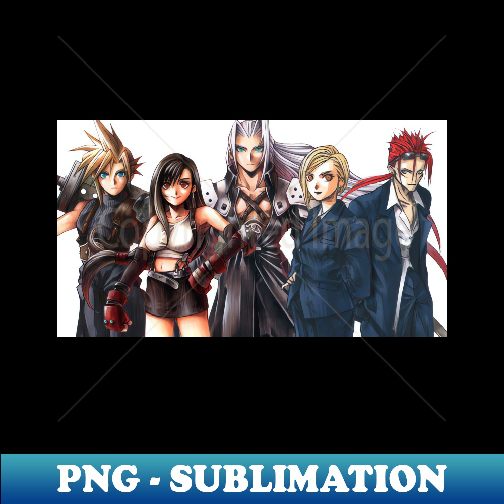Final Fantasy VII Retro Art - Creative Sublimation PNG Downl | Inspire ...