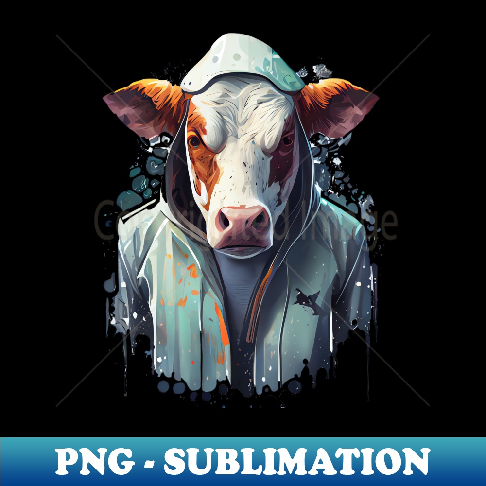 Cow wearing hoodie - Instant Sublimation Digital Download - | Inspire ...