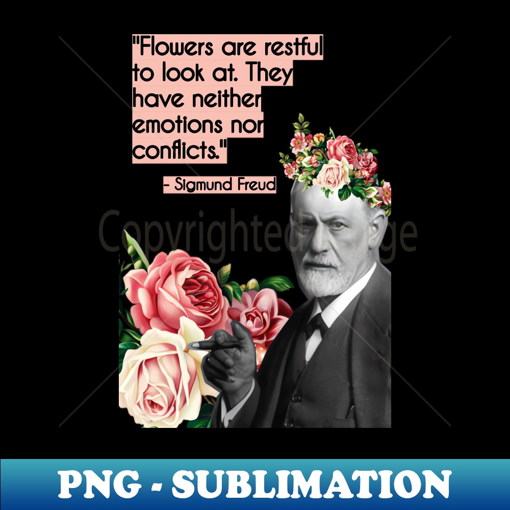 Sigmund Freud Quote About Flowers Collage Art - High-Resolut | Inspire ...