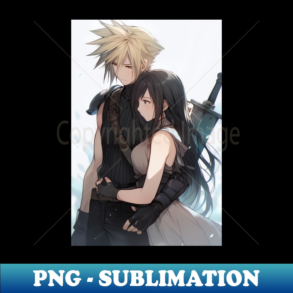 Cloud And Tifa - Final Fantasy 7 - Exclusive PNG Sublimation | Inspire Uplift