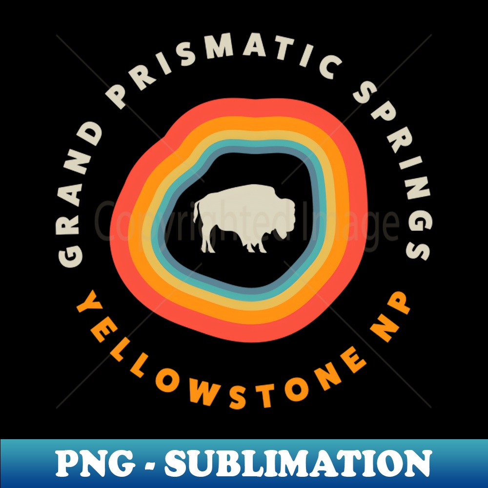Yellowstone Grand Prismatic Spring Bison National Park - Art | Inspire ...