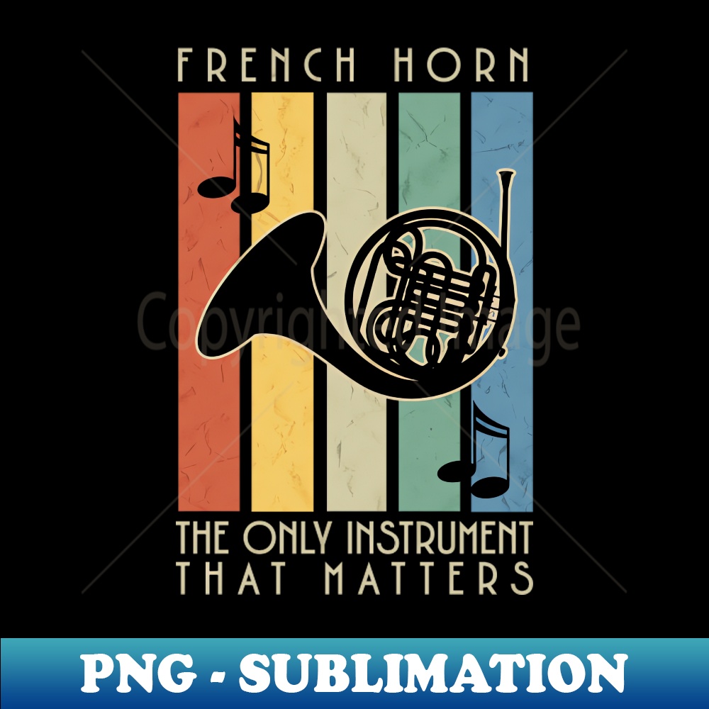 French Horn Band Music - Aesthetic Sublimation Digital File - Inspire ...