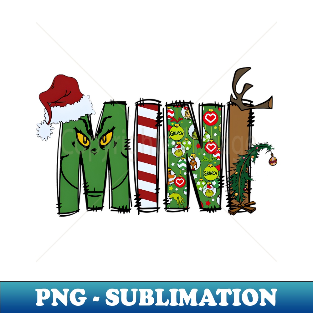 Mini Christmas Mini Grinchmas Cute Grinc Xmas - Retro PNG Su | Inspire ...
