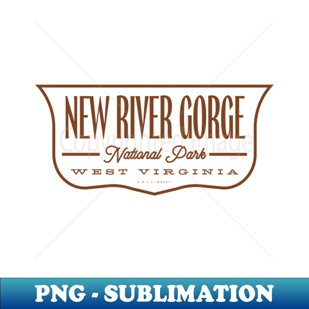 New River Gorge National Park Shield - Brown - Premium Subli - Inspire ...