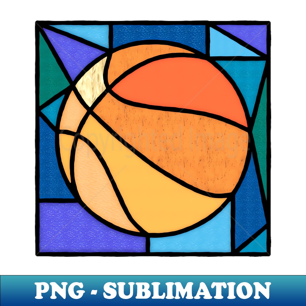 Stained Glass Basketball - Signature Sublimation PNG File - - Inspire ...