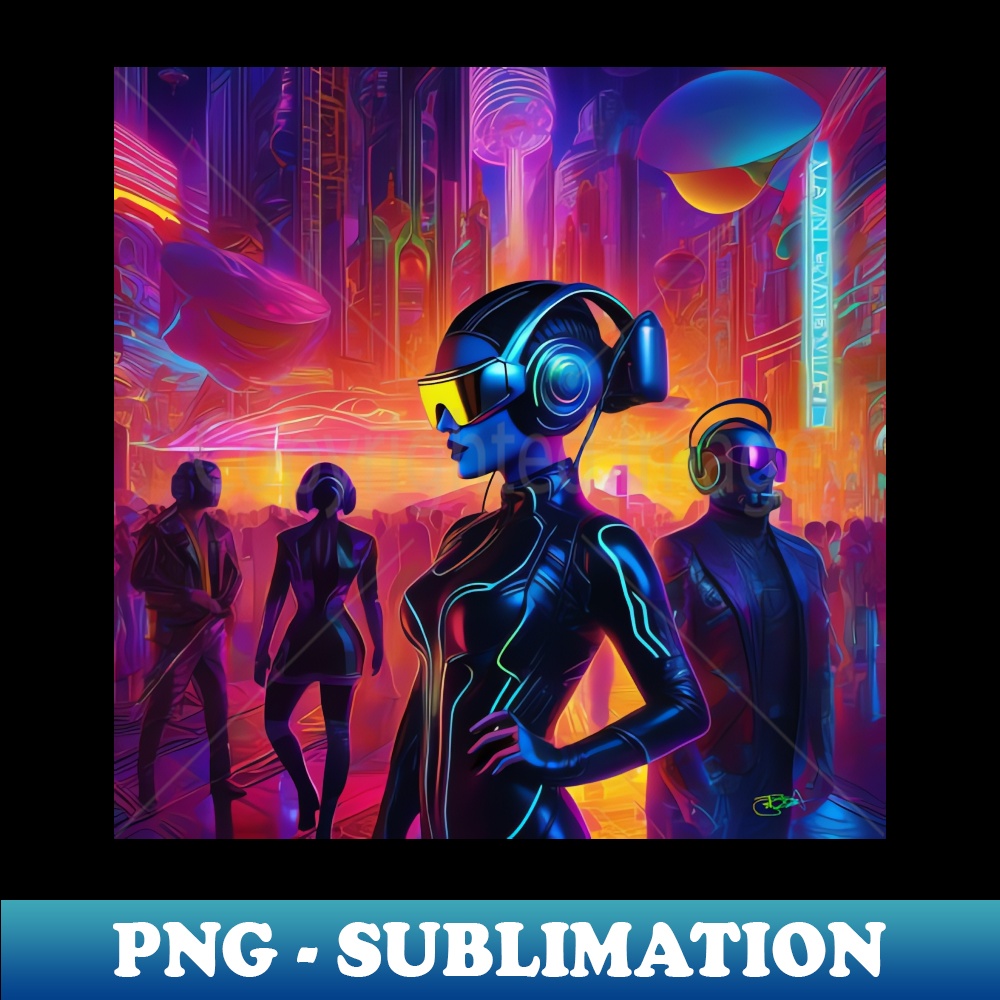 Alien Worlds Surreal Cyberpunk City Cyborg Girl 84 - Instan - Inspire ...