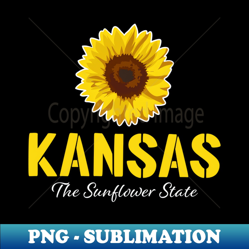 Kansas The Sunflower State Classic Yellow Stencil - High-Res | Inspire ...