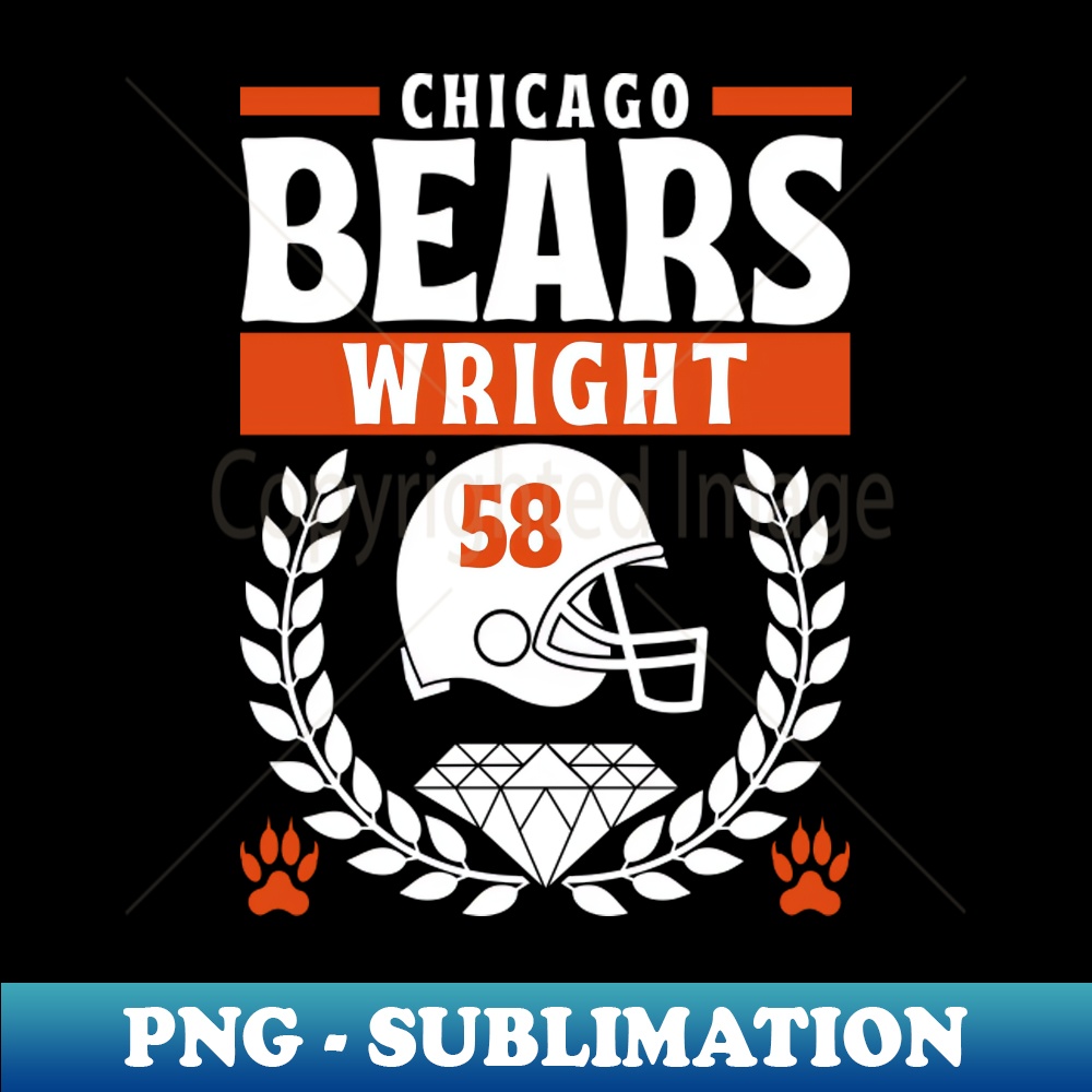 Chicago Bears Wright 58 Edition 2 - Vintage Sublimation PNG | Inspire ...