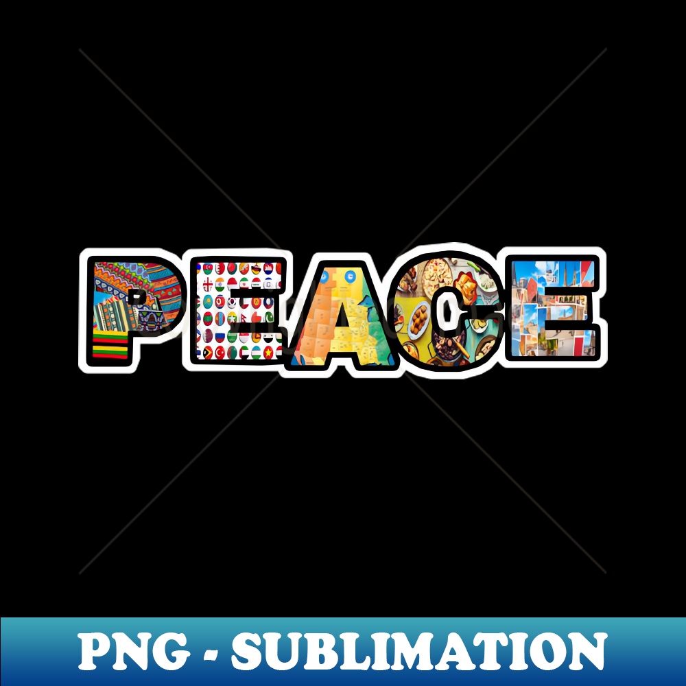 PEACE Sticker - Front - Modern Sublimation PNG File - Bold & | Inspire ...