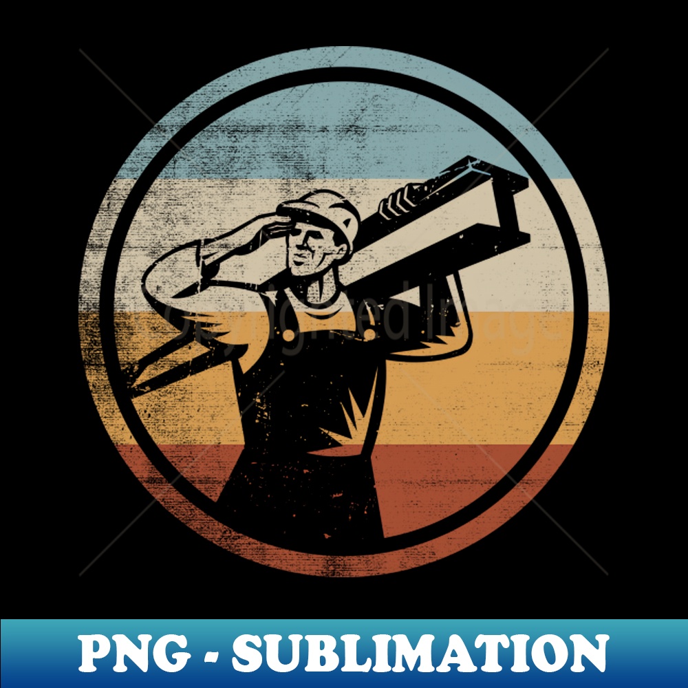 Retro Vintage Construction Work Design Construction Worker - | Inspire ...