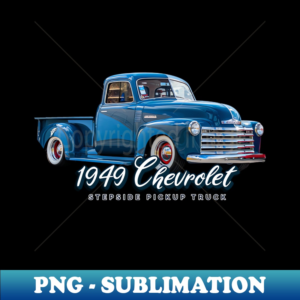 1949 Chevrolet Stepside Pickup Truck - Sublimation-Ready PNG | Inspire ...