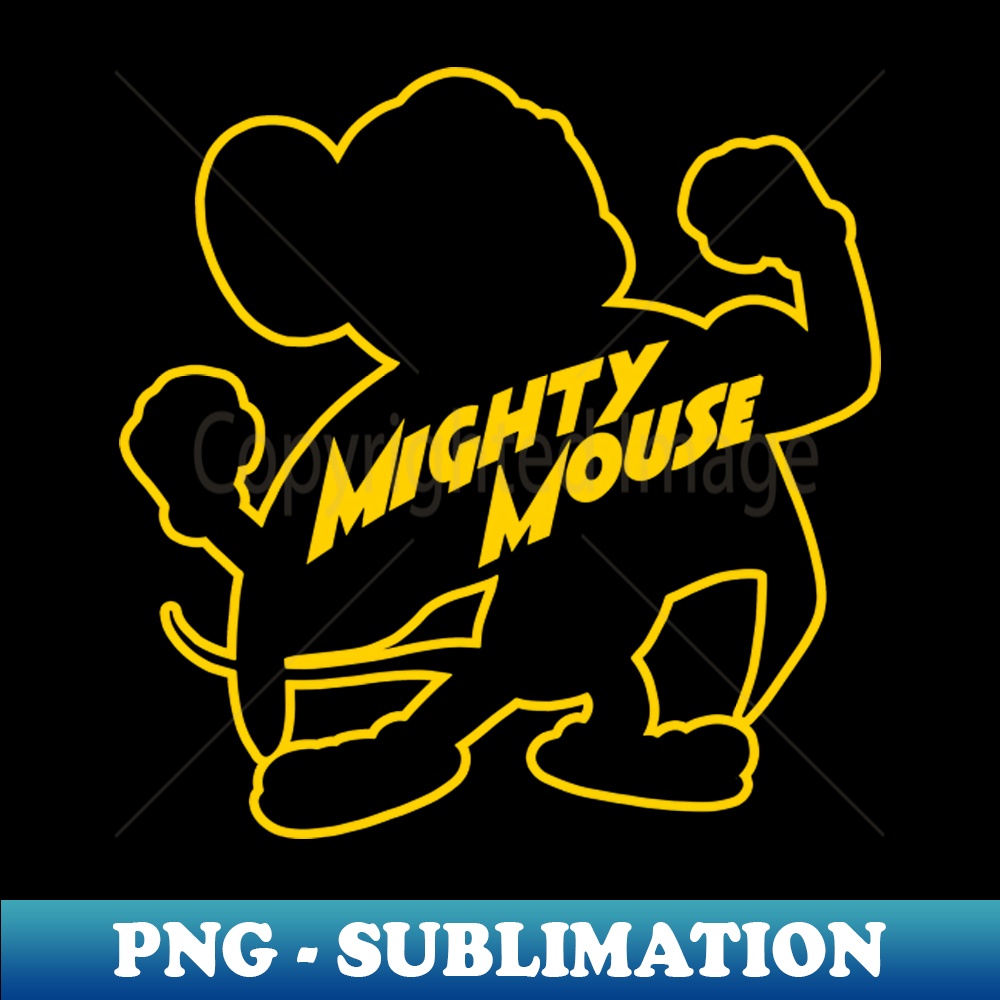 MIGHTY MOUSE - Line Silhouette - Premium PNG Sublimation Fil | Inspire ...