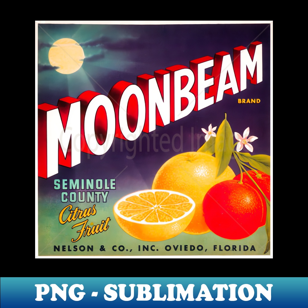 Moonbeam Brand Crate Label - Unique Sublimation PNG Download | Inspire ...