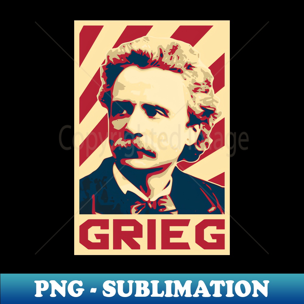 Edvard Grieg Retro - Vintage Sublimation PNG Download - Add | Inspire ...