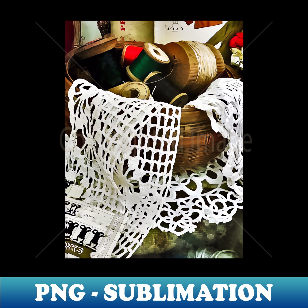 Sewing Basket With Thread and Lace - Decorative Sublimation | Inspire ...