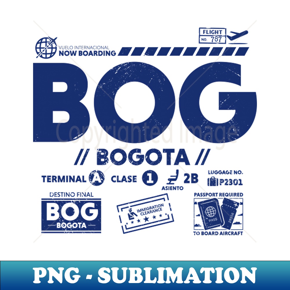 Vintage Bogota BOG Airport Code Travel Day Retro Travel Tag | Inspire ...
