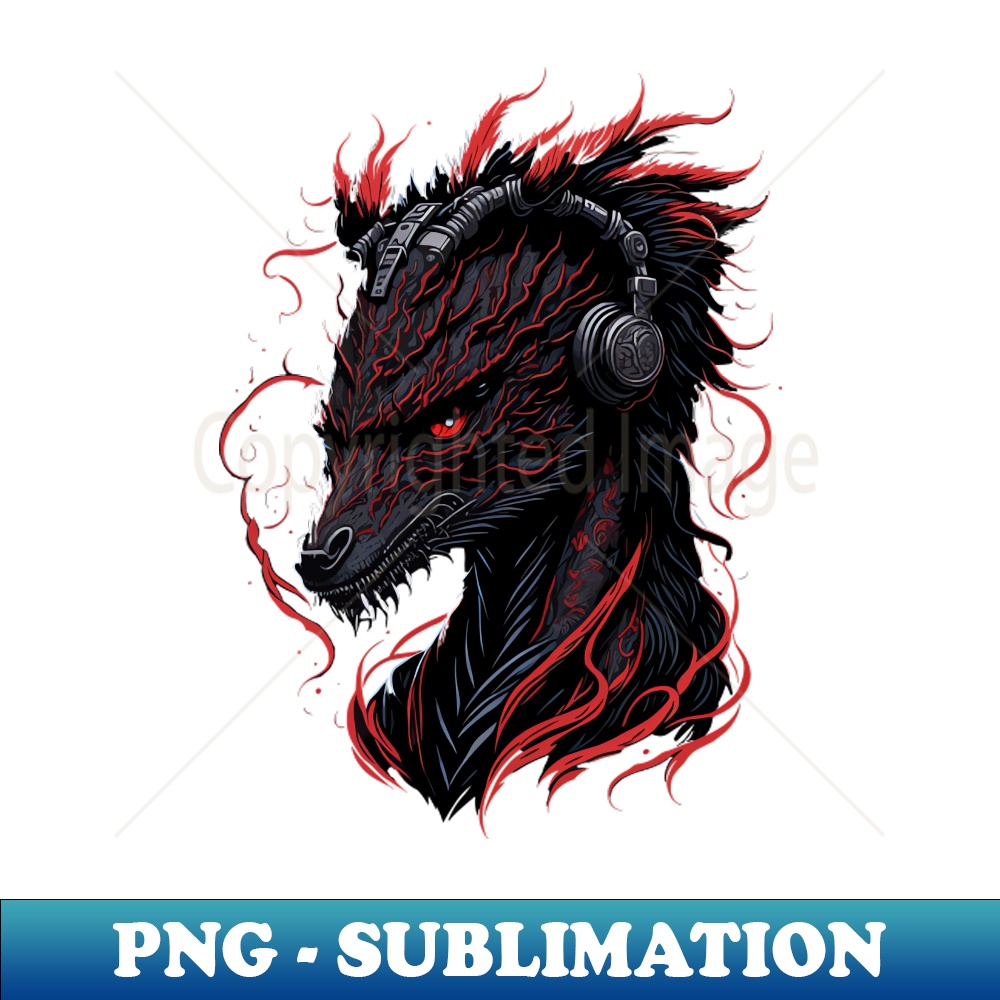 Japanese Red Dragon Asian Tattoo headphones style - PNG Tran | Inspire ...