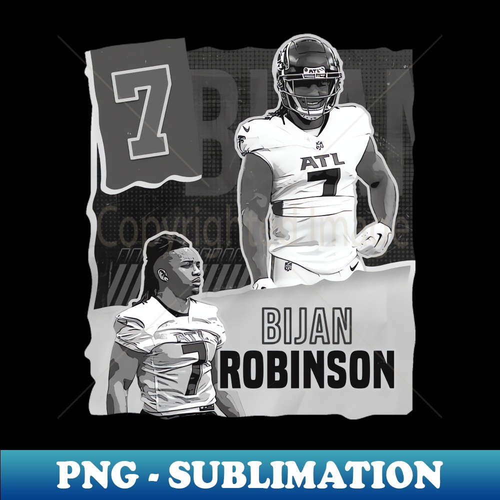 Bijan Robinson Football Poster Style 2 - Vintage Sublimation | Inspire ...