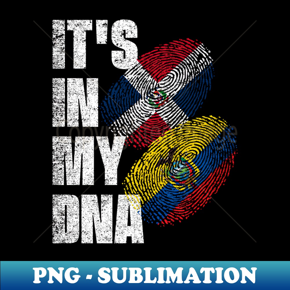 Ecuadorian And Dominican Mix DNA Flag Heritage - Signature S | Inspire ...