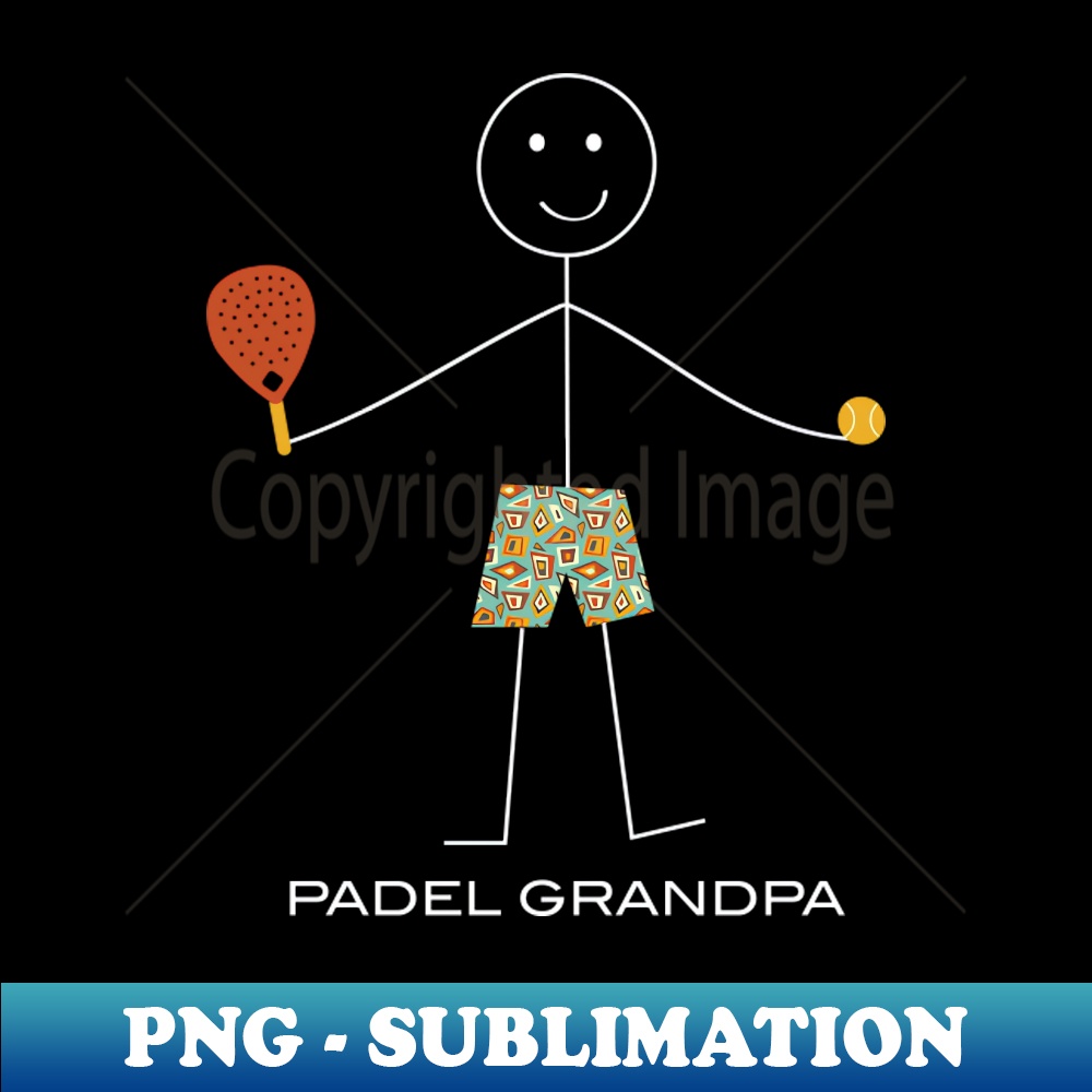 Funny Padel Grandpa Stick Illustration - Special Edition Sub | Inspire ...