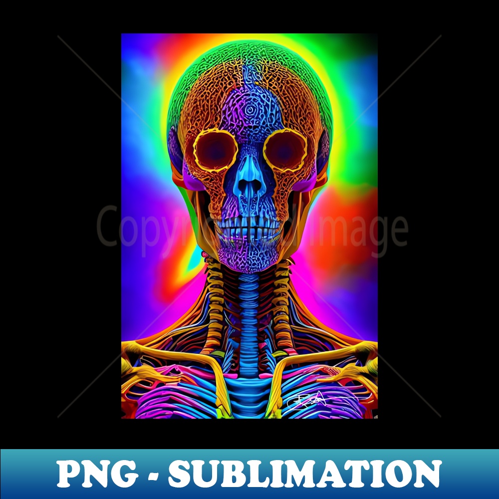 Psychedelic Skeleton Shroom Vibes 4 - Exclusive Sublimation | Inspire ...